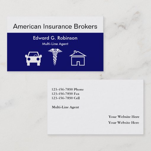 Insurance Broker Business Cards | Zazzle