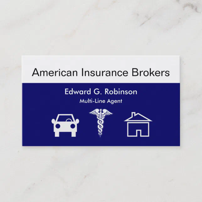 Insurance Broker Business Cards | Zazzle