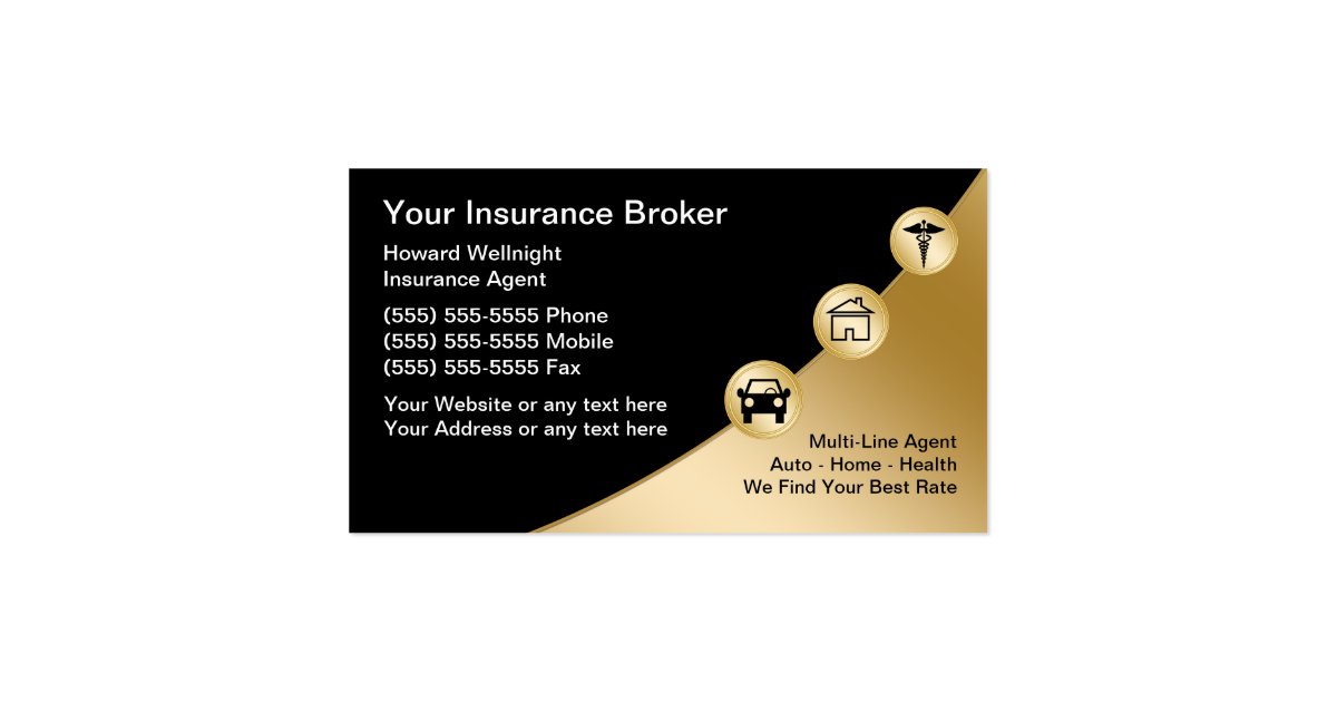 Insurance Broker Business Cards | Zazzle