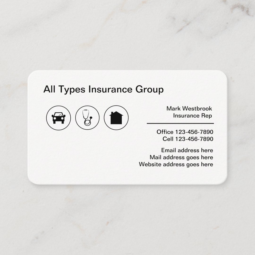 Insurance Broker Multi Line Agency Business Card | Zazzle