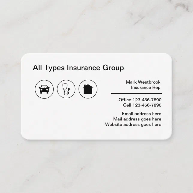 Insurance Broker Multi Line Agency Business Card | Zazzle