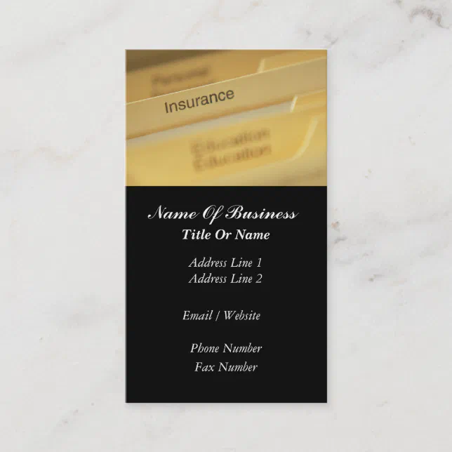 Insurance Business Card | Zazzle