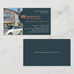 Insurance Business Card | Zazzle