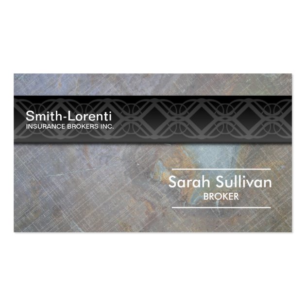 Insurance Business Card Rock Texture Professional