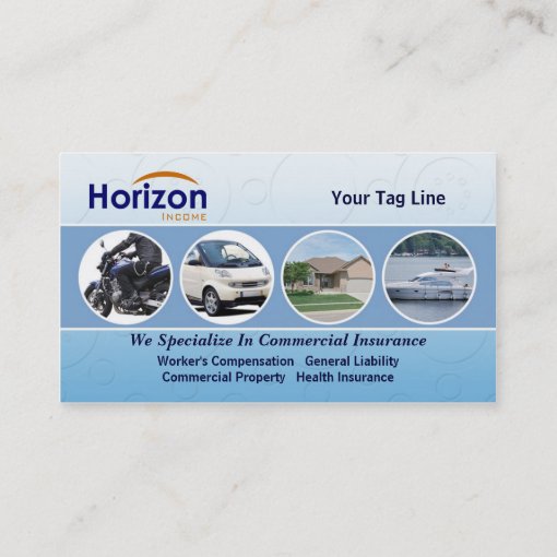 Insurance Business Card template | Zazzle