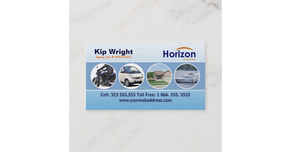 Insurance Business Card template | Zazzle