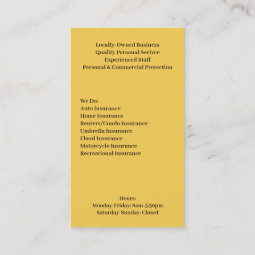 Insurance/Car Dealer Business Card | Zazzle