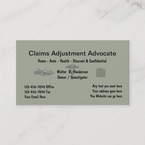 Insurance Adjuster Business Cards - Business Card Printing | Zazzle