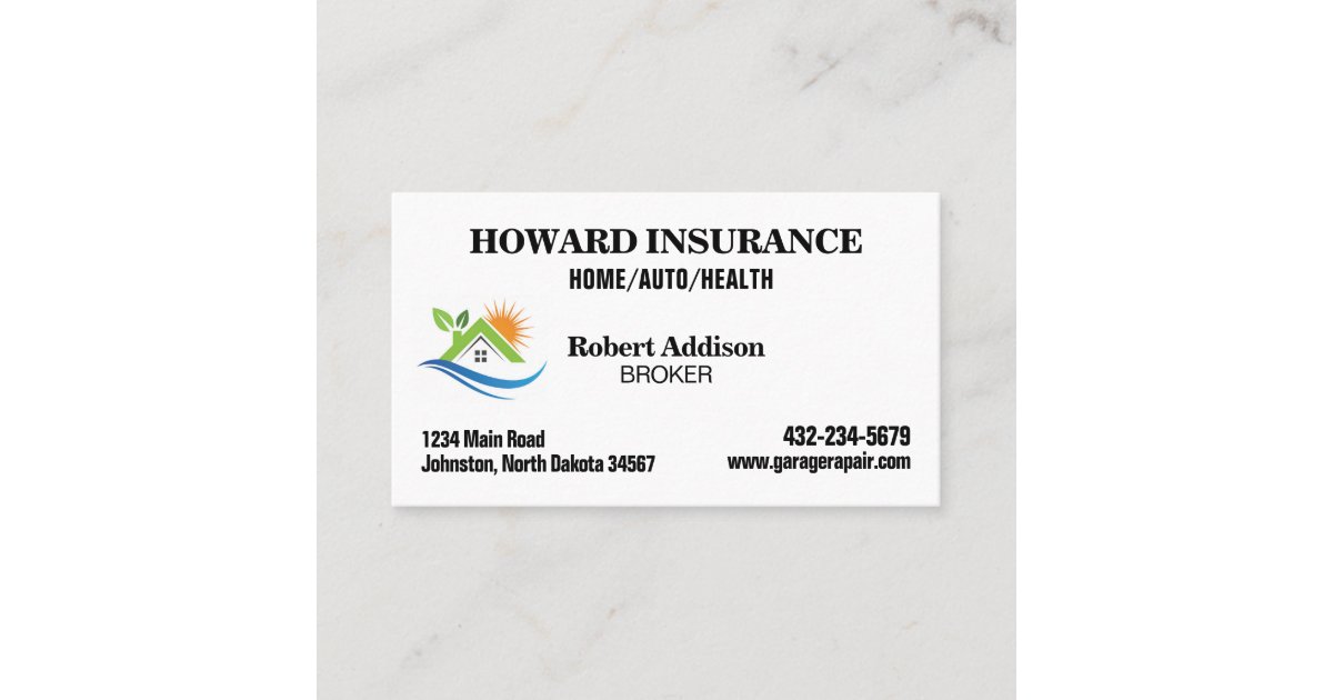 Insurance Company Business Card | Zazzle