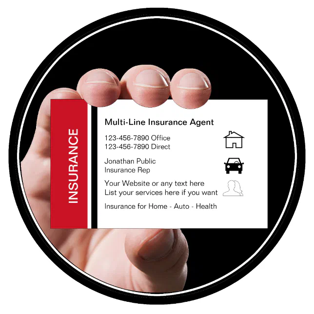 Insurance Rep Business Cards | Zazzle