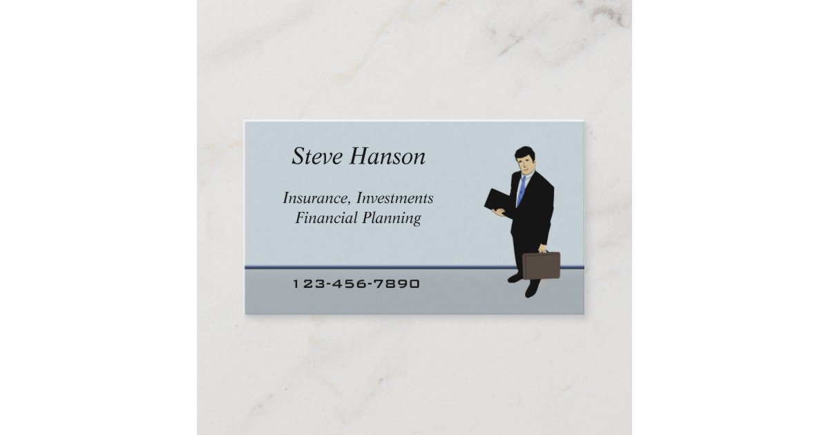 Insurance Salesman business card | Zazzle