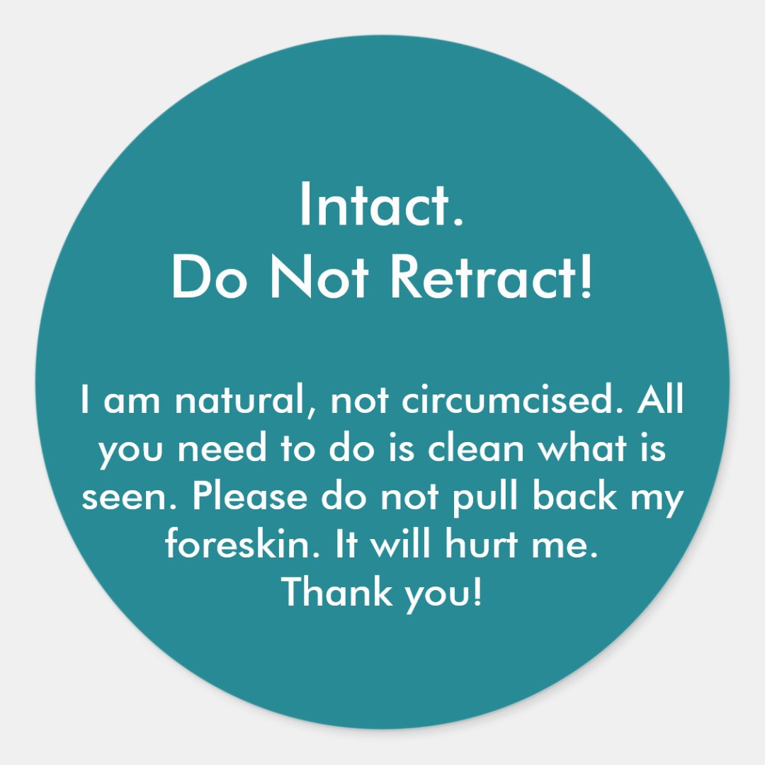 Intact, Do not retract! Sticker | Zazzle
