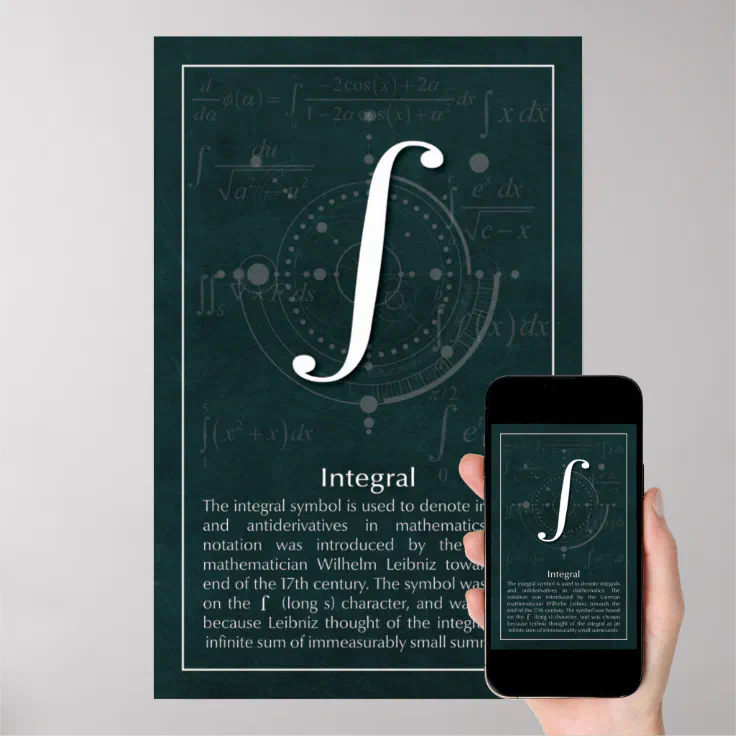 Integral Poster | Zazzle