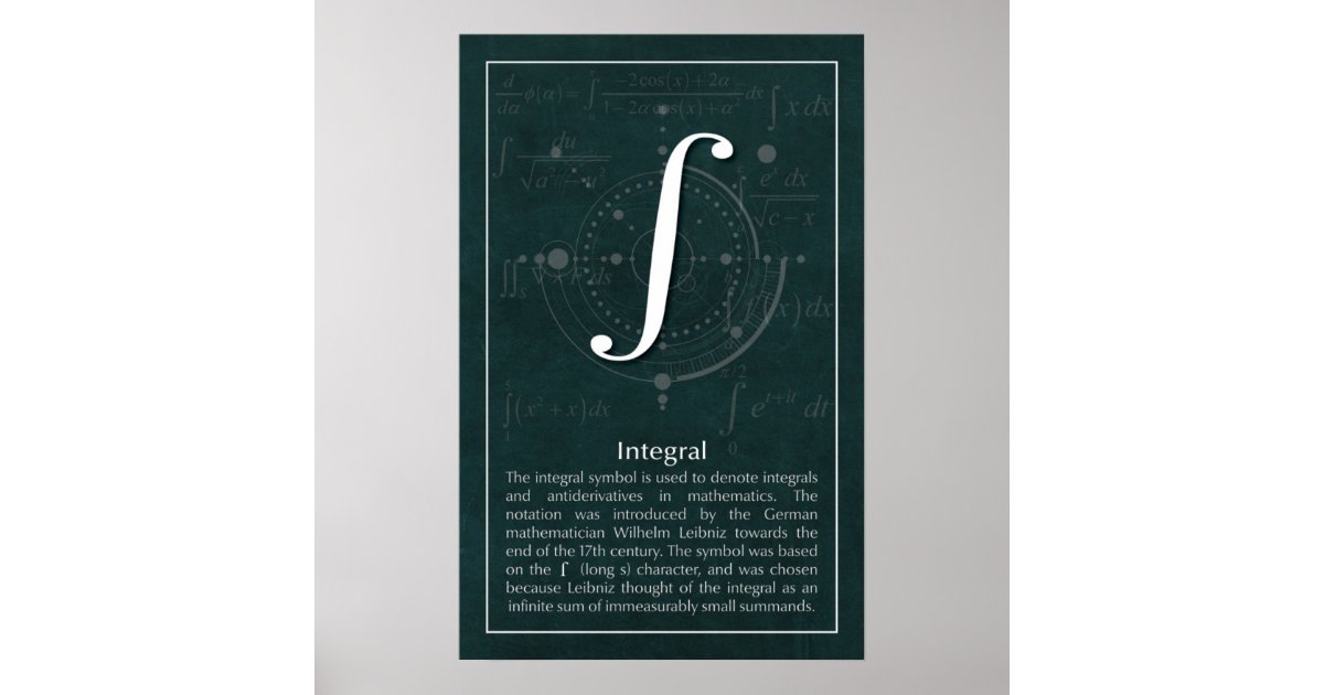 Integral Poster | Zazzle