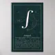 Integral Poster | Zazzle