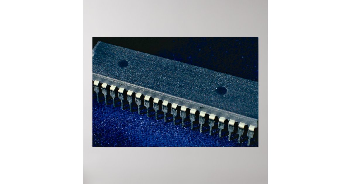 Integrated circuit (microprocessor) poster | Zazzle