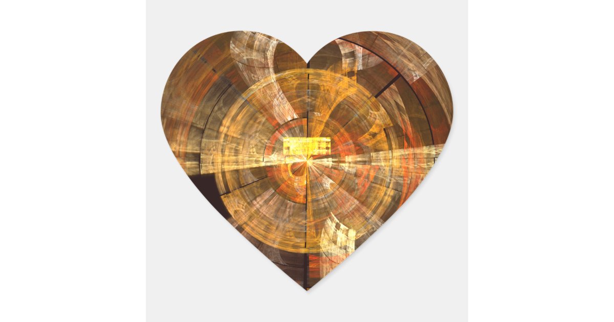 Integrity Abstract Art Heart Sticker | Zazzle
