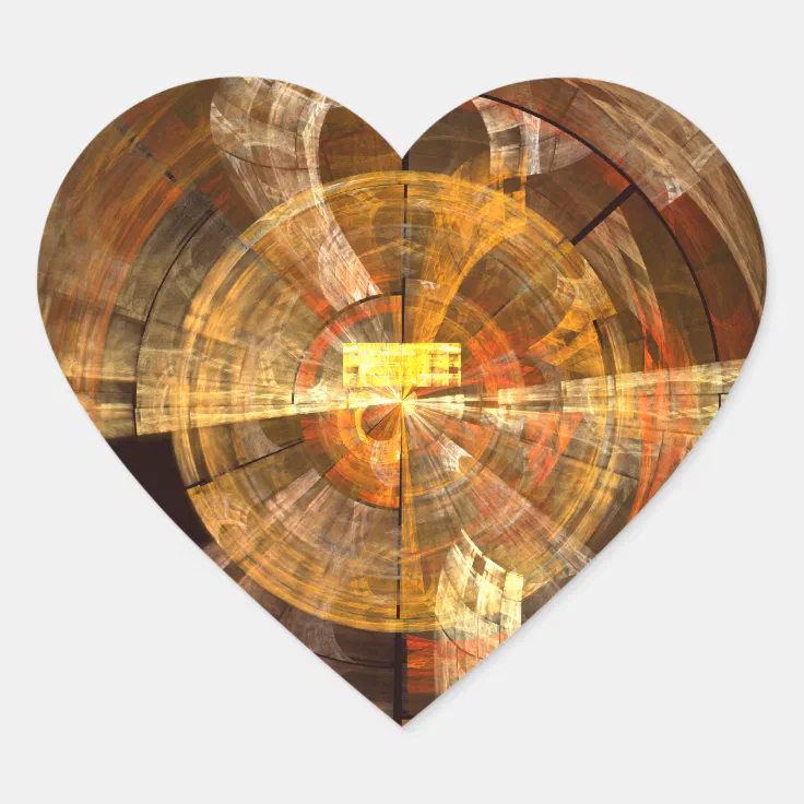 Integrity Abstract Art Heart Sticker | Zazzle