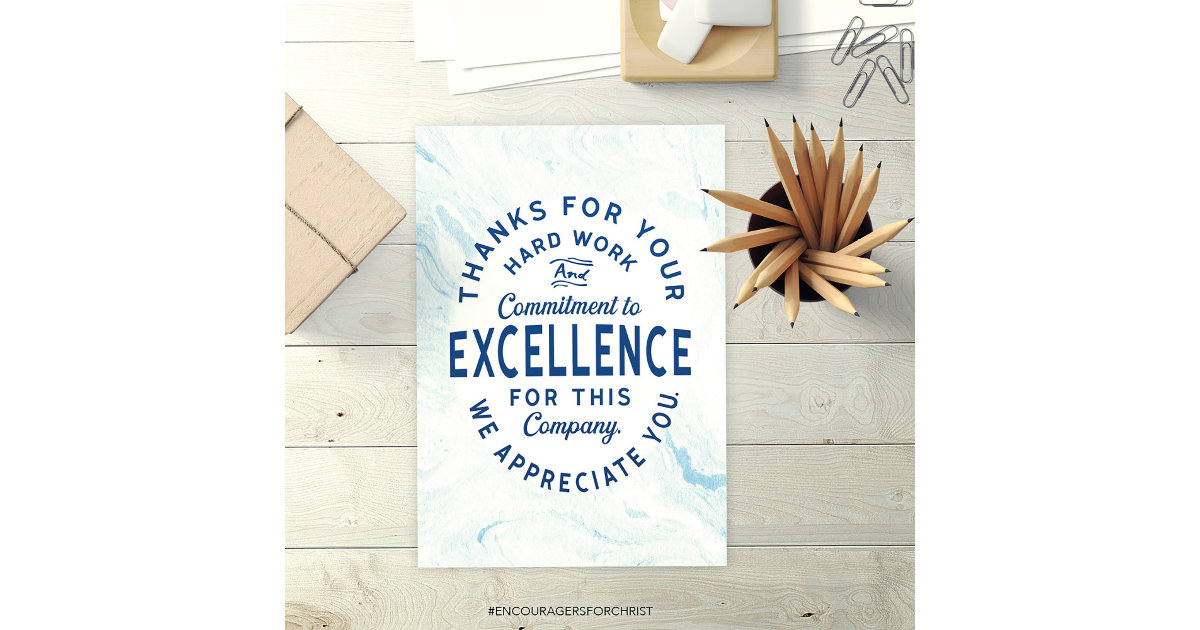 Integrity, Commitment to Excellence Appreciation T Thank You Card | Zazzle
