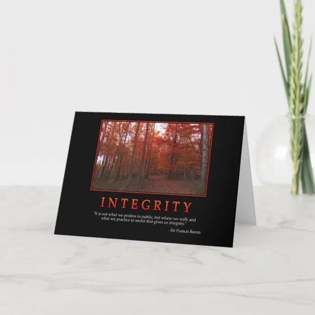 Integrity Greeting Card | Zazzle