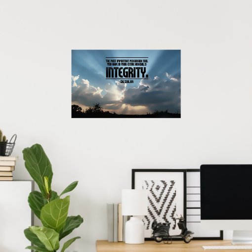 Integrity Inspirational Poster Print | Zazzle