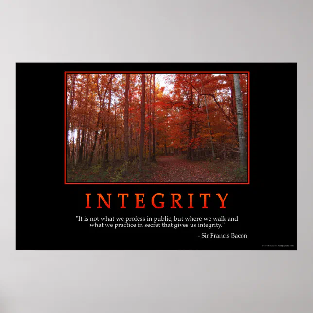 Integrity Poster | Zazzle