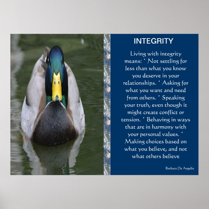 INTEGRITY Posters | Zazzle.com
