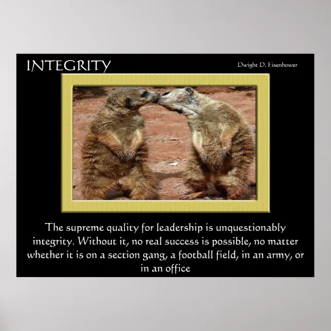 INTEGRITY Posters 3 | Zazzle
