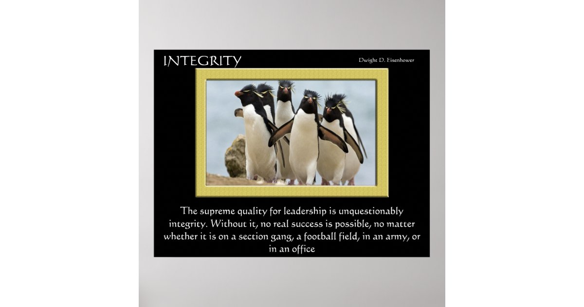 INTEGRITY Posters 4 | Zazzle