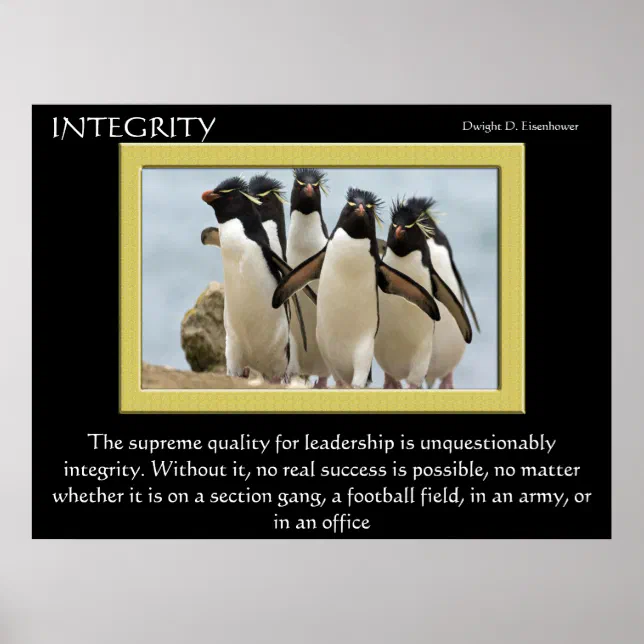 INTEGRITY Posters 4 | Zazzle