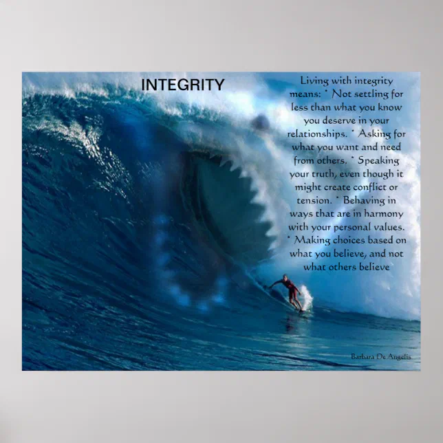 INTEGRITY Posters 6 | Zazzle