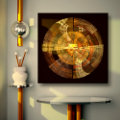 Integrity Radial Abstract Art in Warm Gold Tones Canvas Print | Zazzle