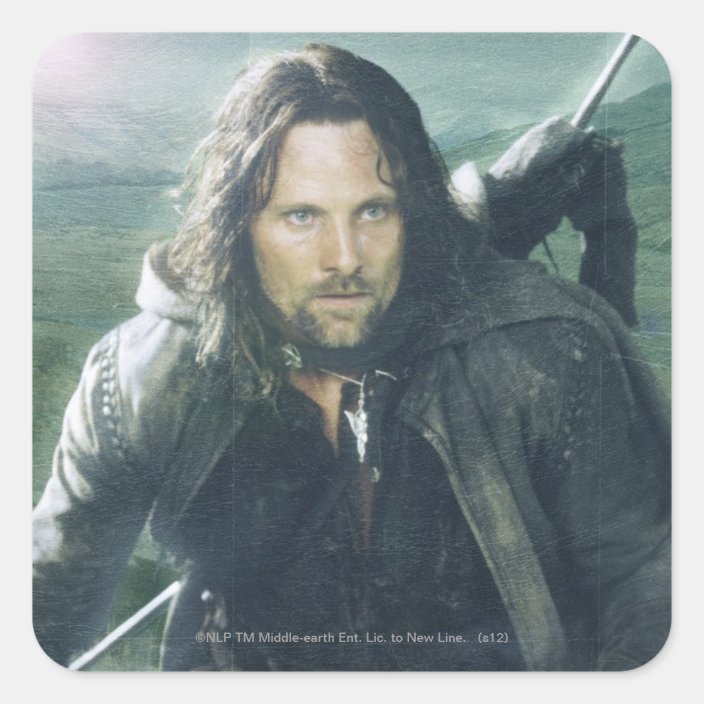 Intense Aragorn Square Sticker | Zazzle.com