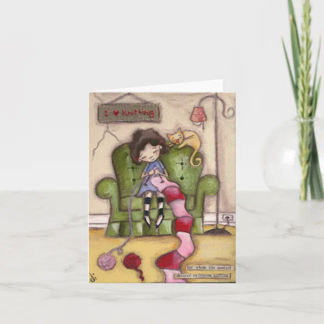 Intense Knitting - Note Cards | Zazzle