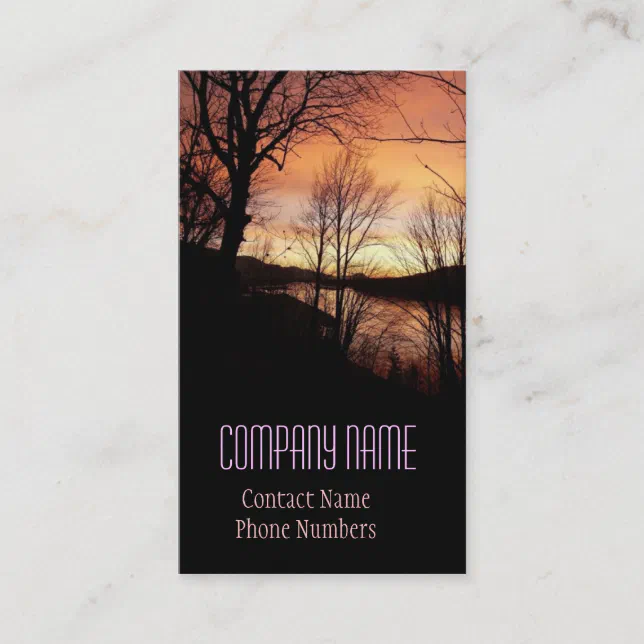 Intense Sunset Business Card | Zazzle