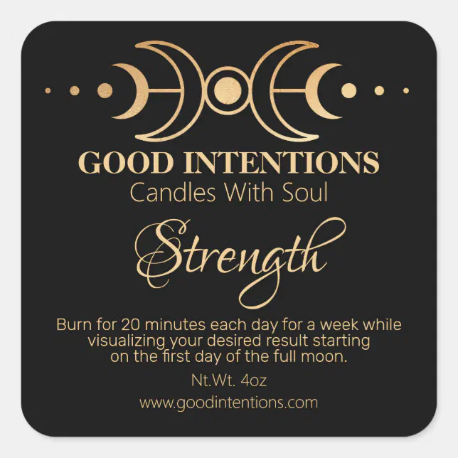 Intention Candle Square Sticker | Zazzle