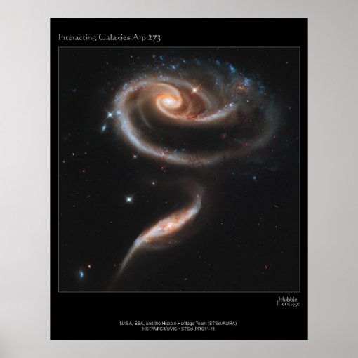 Interacting Galaxies ARP-273 Poster | Zazzle