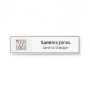 Interchangeable Door Name Plate with Logo Black | Zazzle