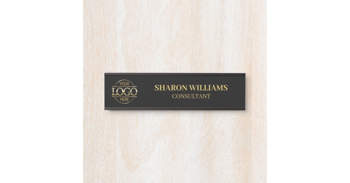 Interchangeable Professional Custom Business Logo Door Sign | Zazzle