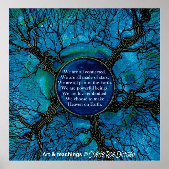 Interconnected Tree of Life Quote Poster | Zazzle.com