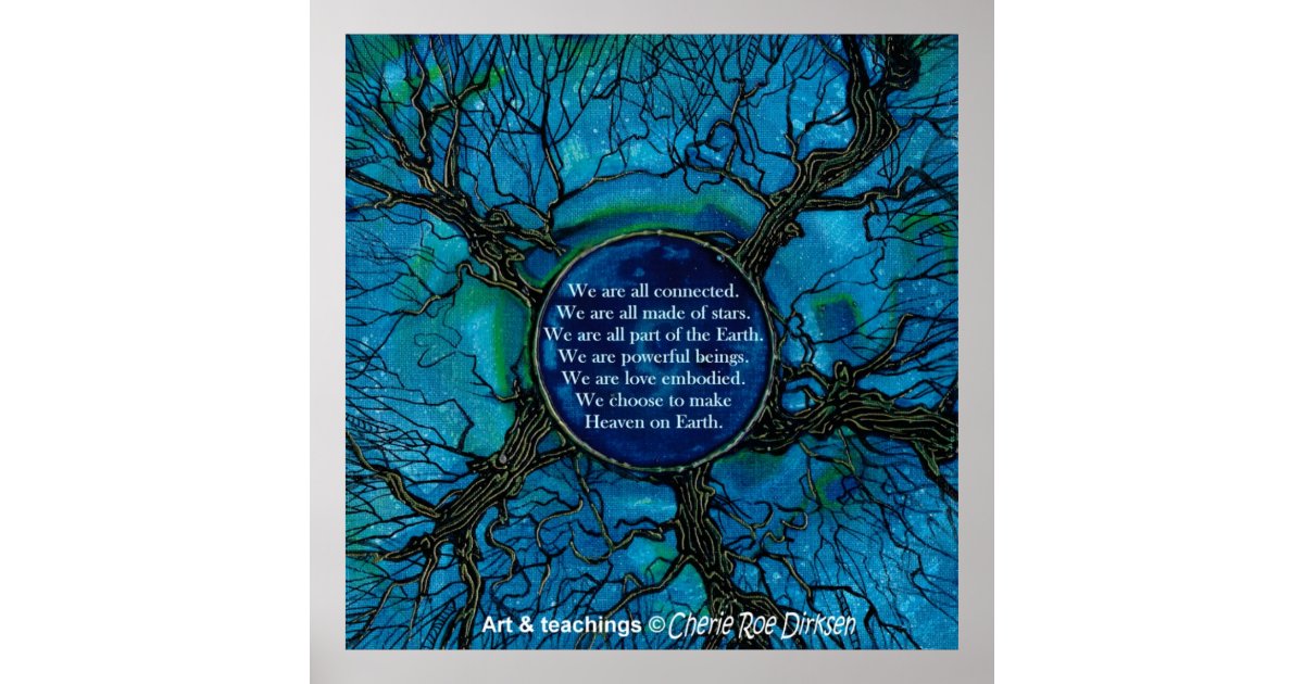Interconnected Tree of Life Quote Poster | Zazzle