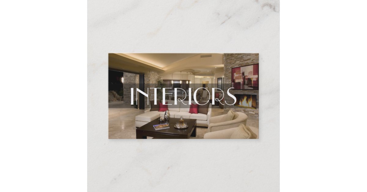 Interior design business card | Zazzle