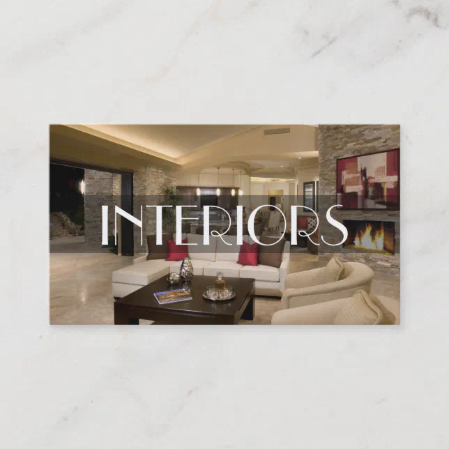 Interior design business card | Zazzle