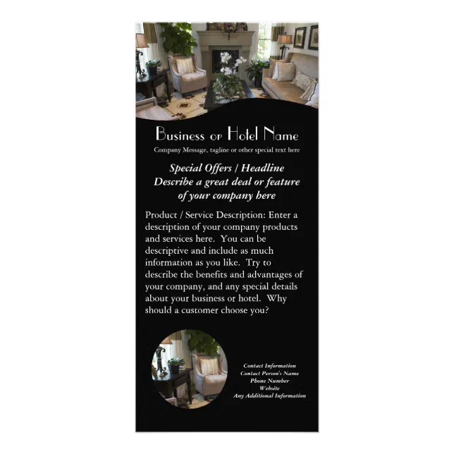 Interior Design, Hotel Rack Cards Flyer Printing | Zazzle