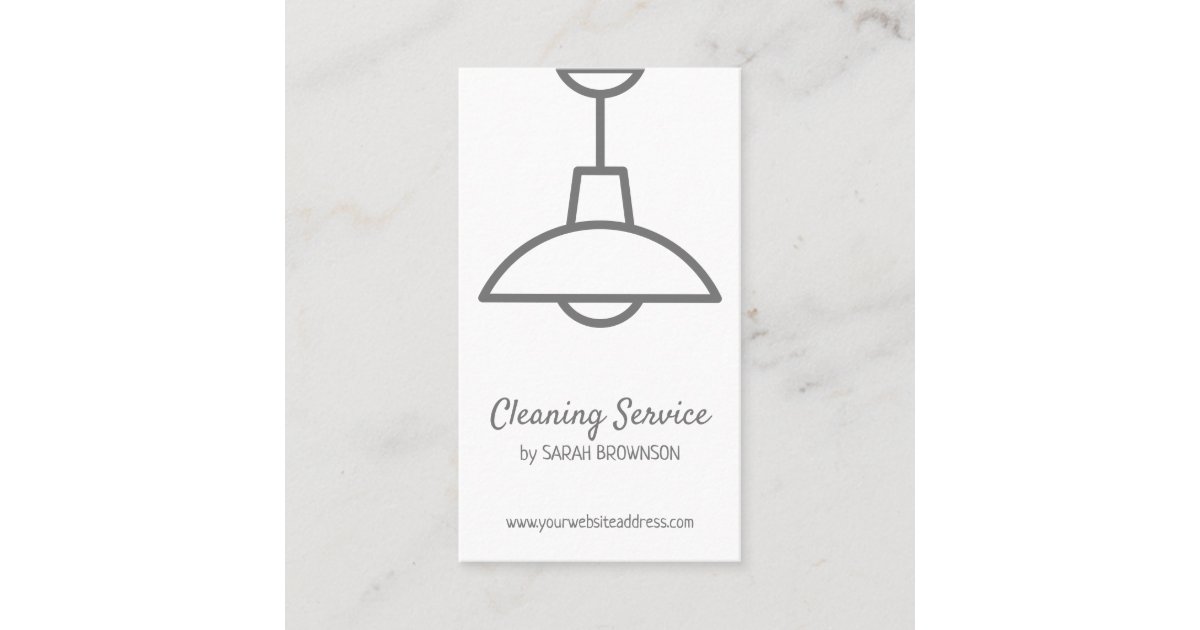 Interior design light lamp business card | Zazzle