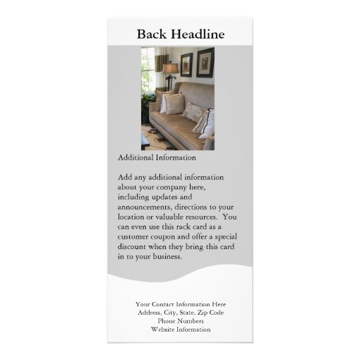 Interior Design or Hotel Rack Cards Template | Zazzle