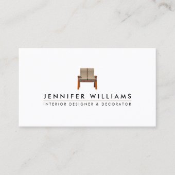 Interior Designer Decorator Business Card | Zazzle