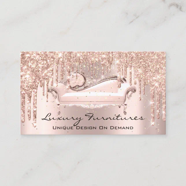 Interior Designer Unique Furnitures Rose Sofa Lux Business Card | Zazzle