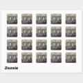 Interior of a drawing room square sticker | Zazzle