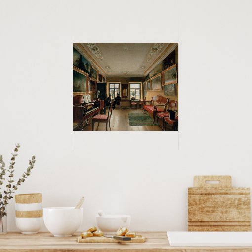 Interior of a Manor House, 1830s Poster | Zazzle